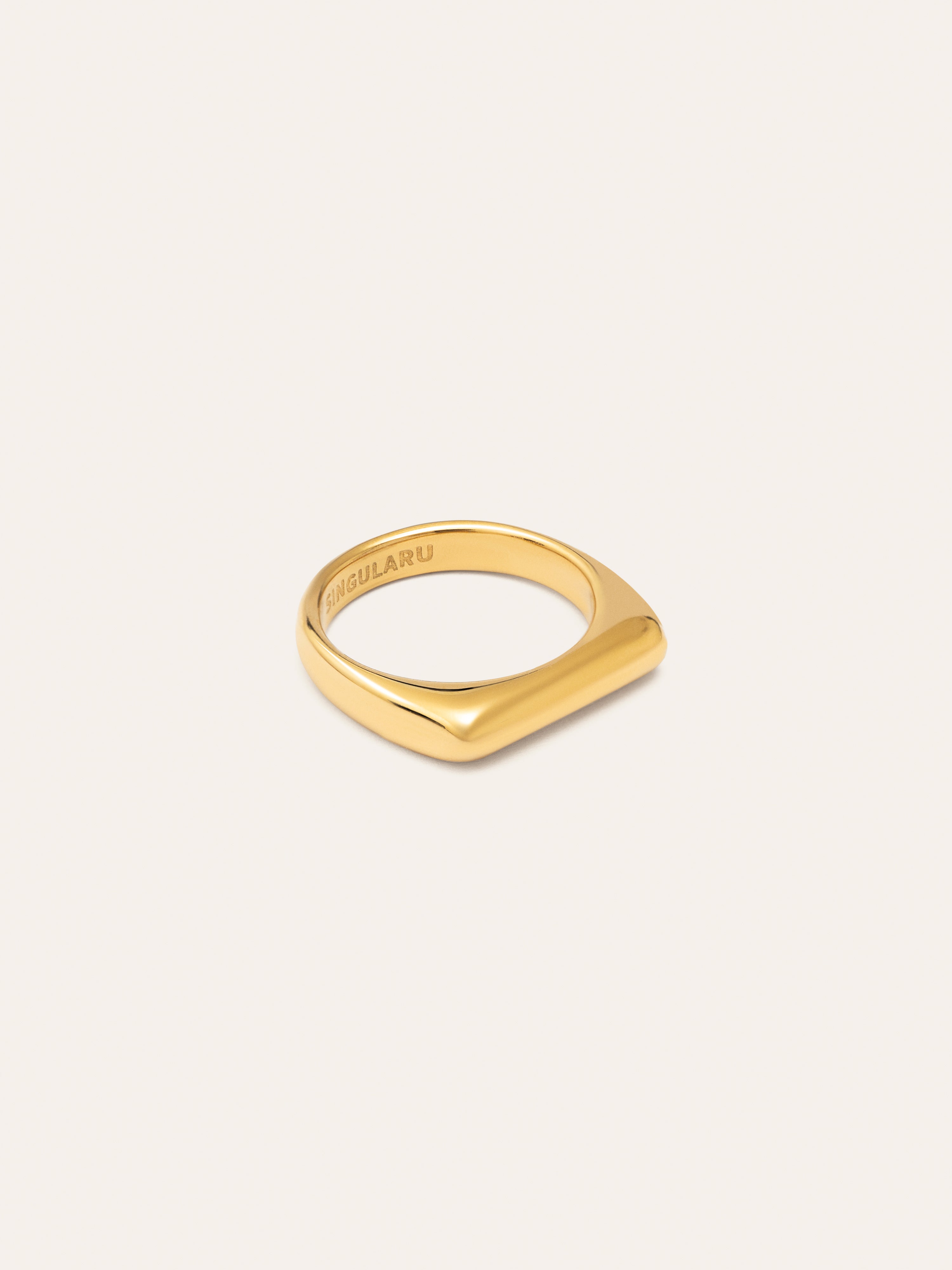Mariana Stainless Steel Gold Ring – SINGULARU