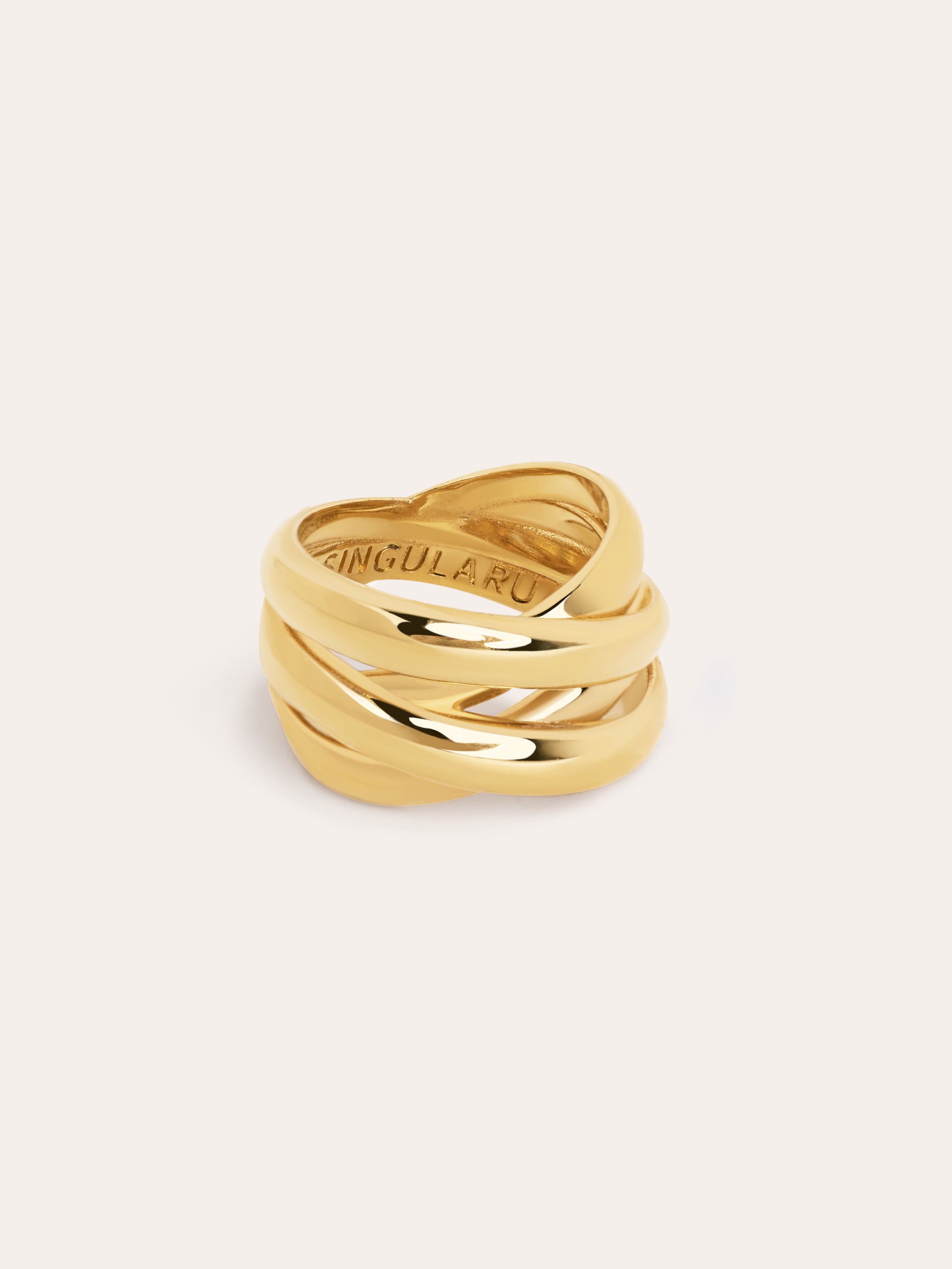 Double Cross Gold Ring – SINGULARU