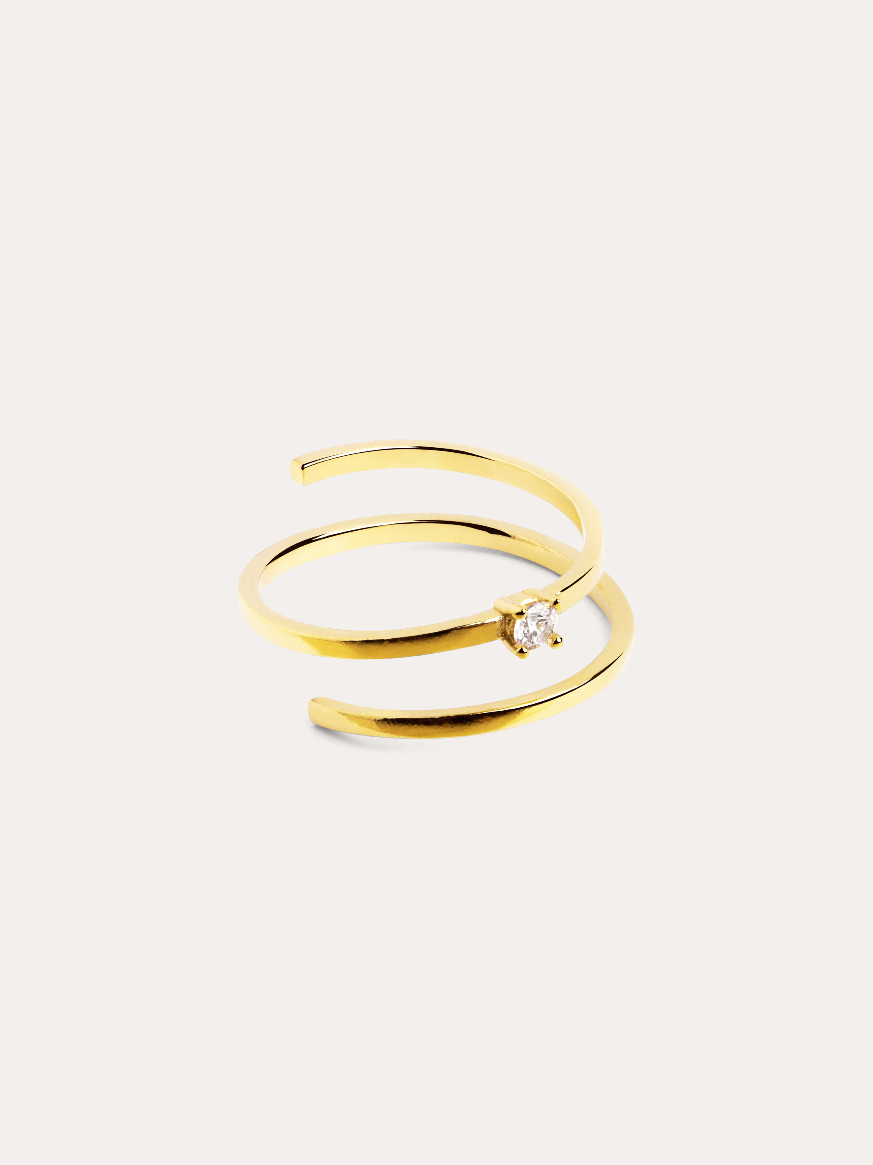 Spiral Spark Gold Ring – SINGULARU