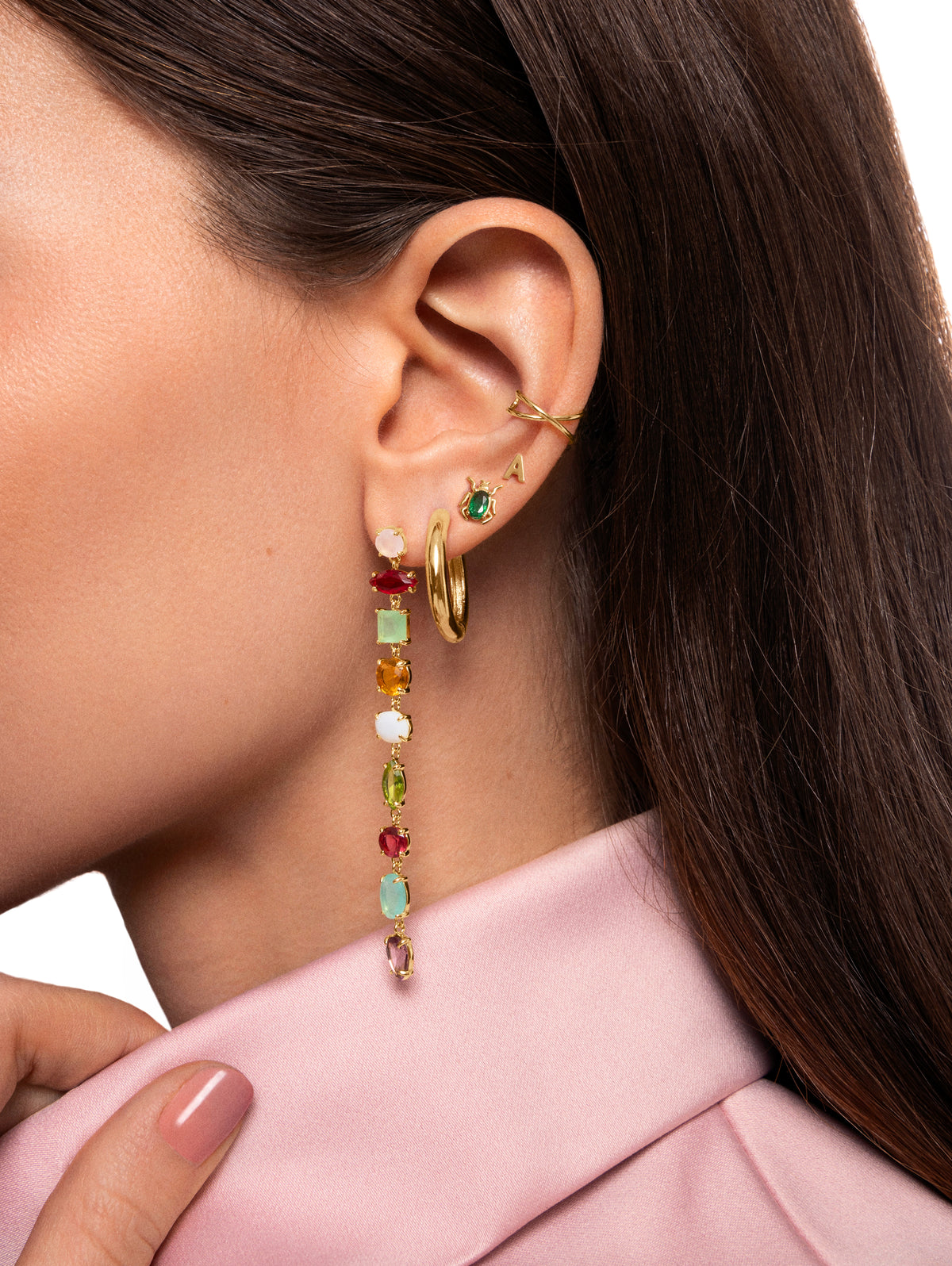 Letter Gold Single Earring – SINGULARU