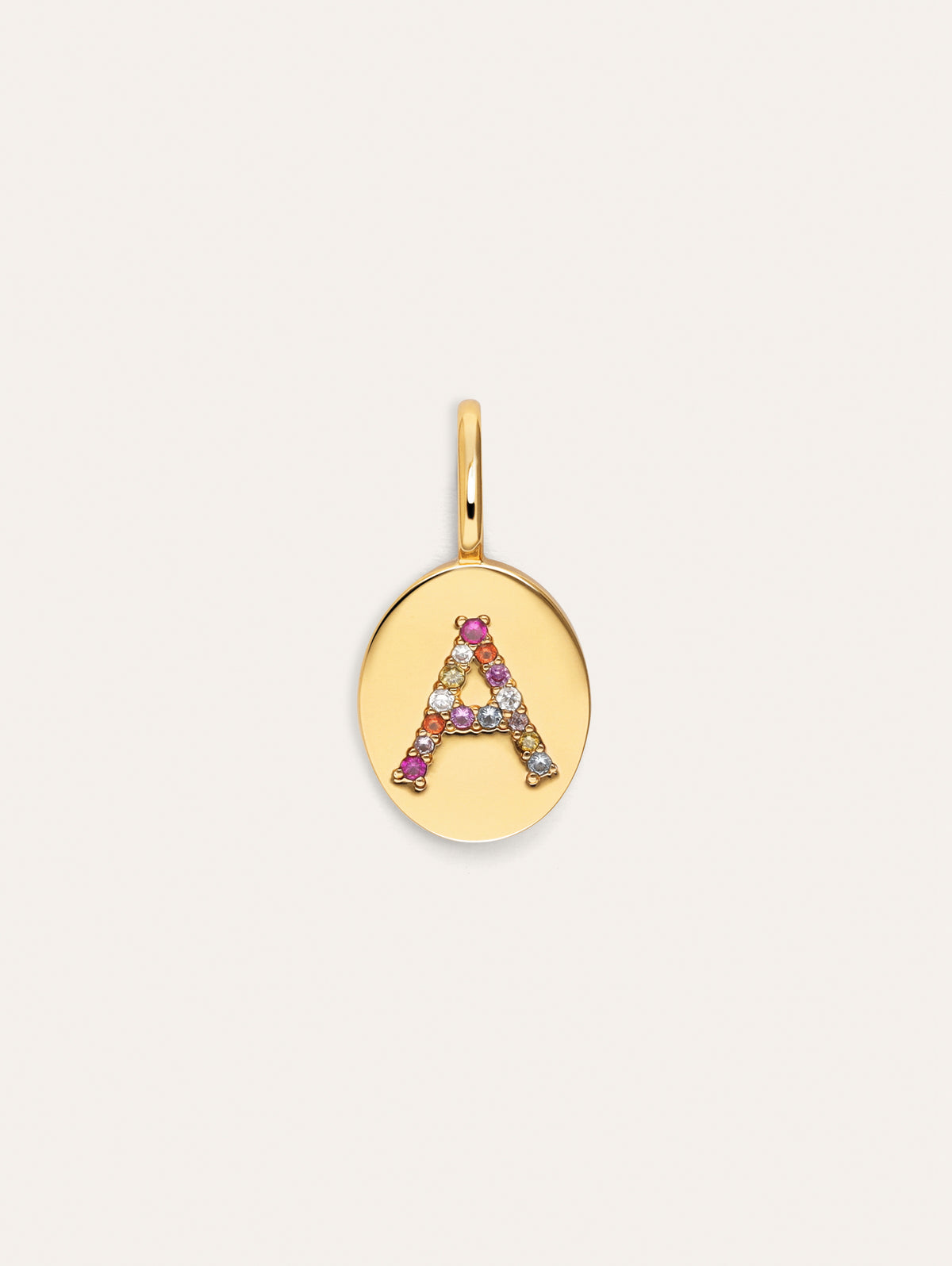 Signet Letter Colors Personalized Gold Charm – SINGULARU