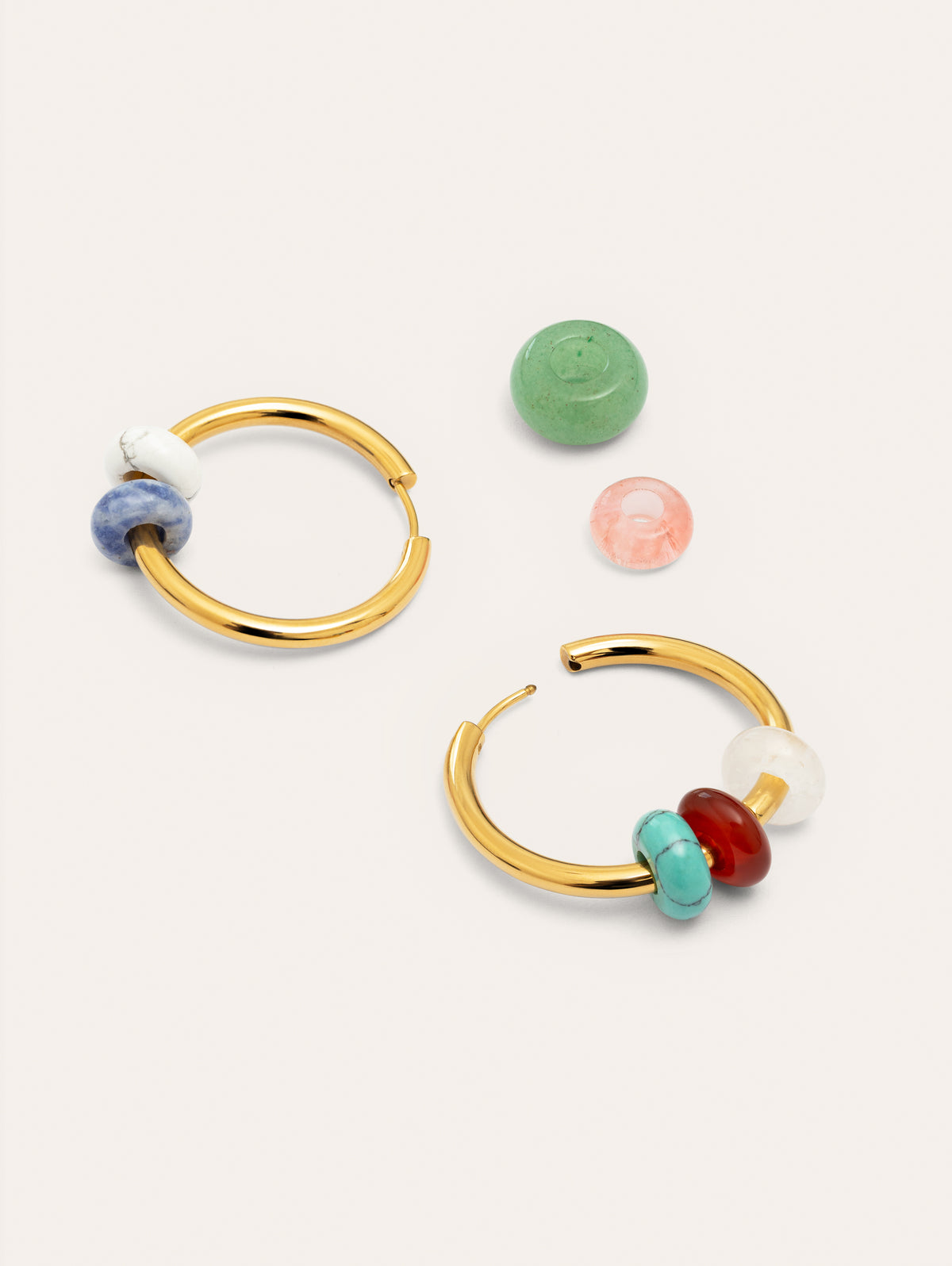 Carmen True Colors Gold Hoop Earrings – SINGULARU