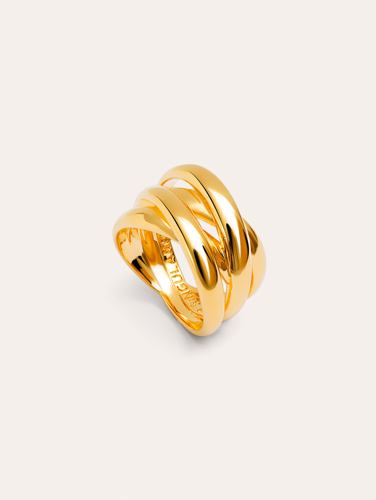 Double Cross Gold Ring – SINGULARU