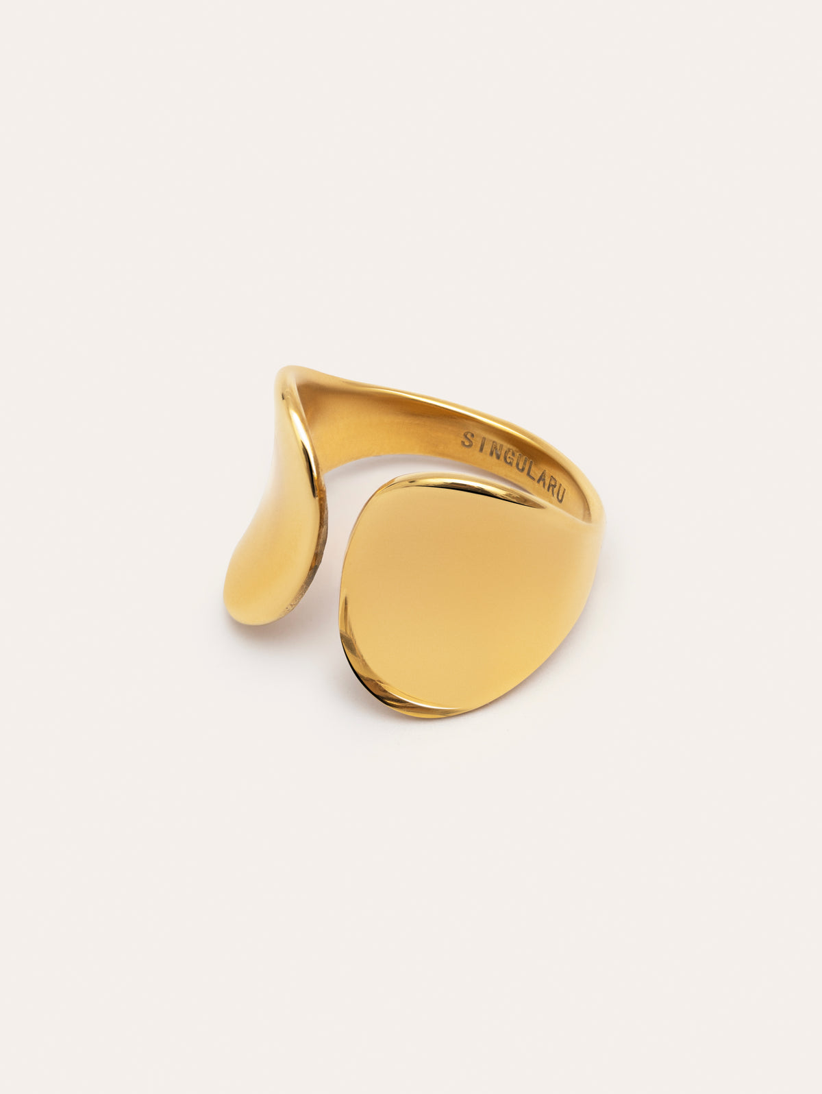 Honey Stainless Steel Gold Ring – SINGULARU