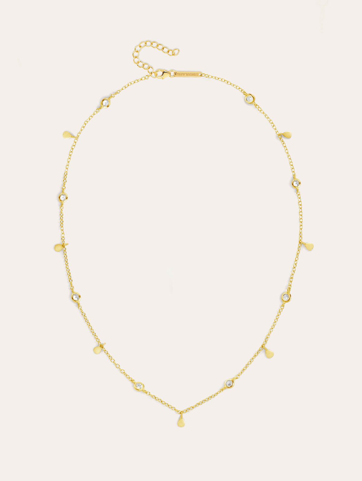 Mini Spark Drop Gold Necklace – SINGULARU