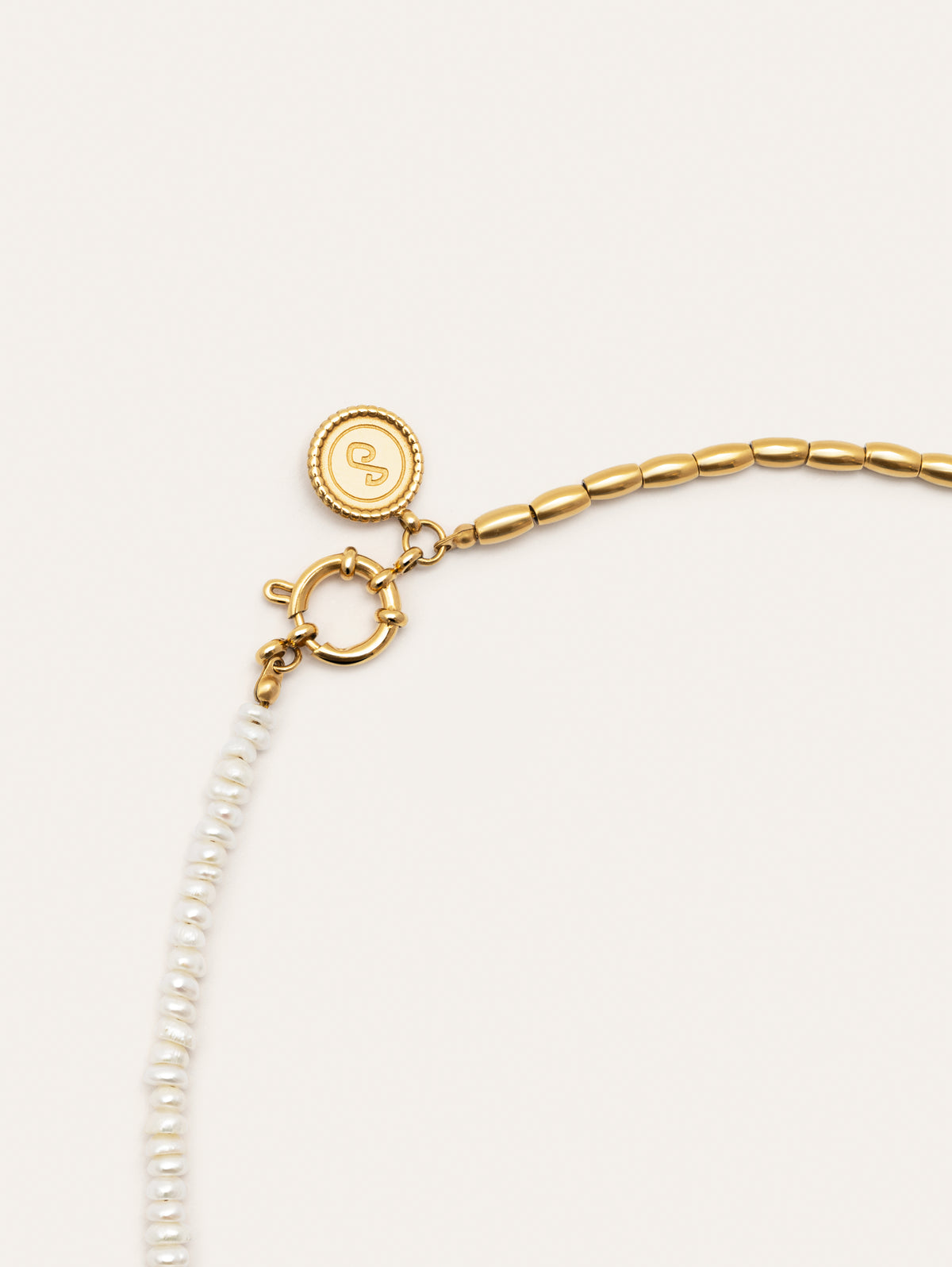 New Pearl Stainless Steel Gold Necklace – SINGULARU