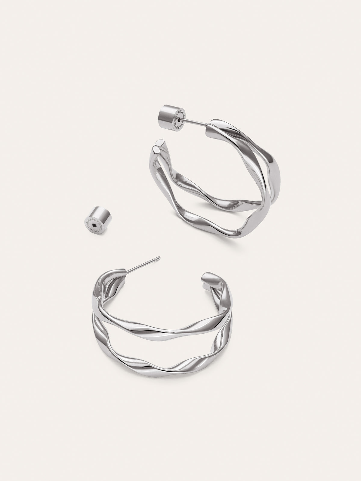 Double Organic River Stainless Steel Earrings – SINGULARU