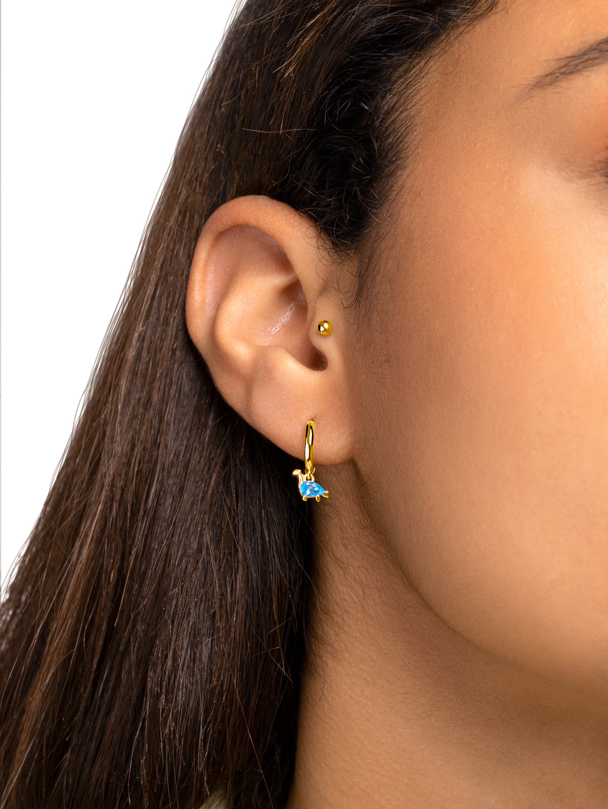 Dots 3mm Gold Single Earring – SINGULARU