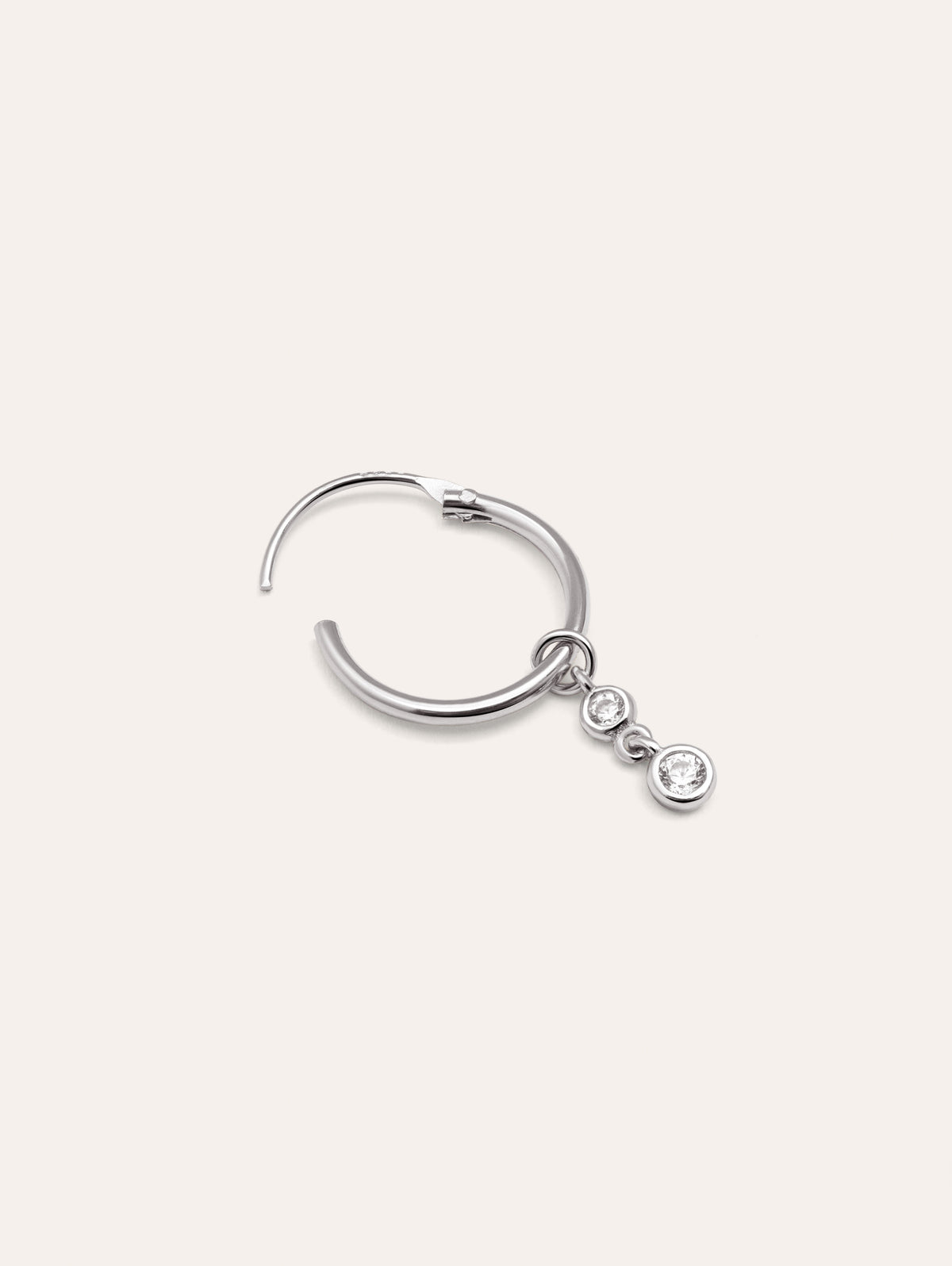 Double Spark Hoop Silver Single Earring – SINGULARU