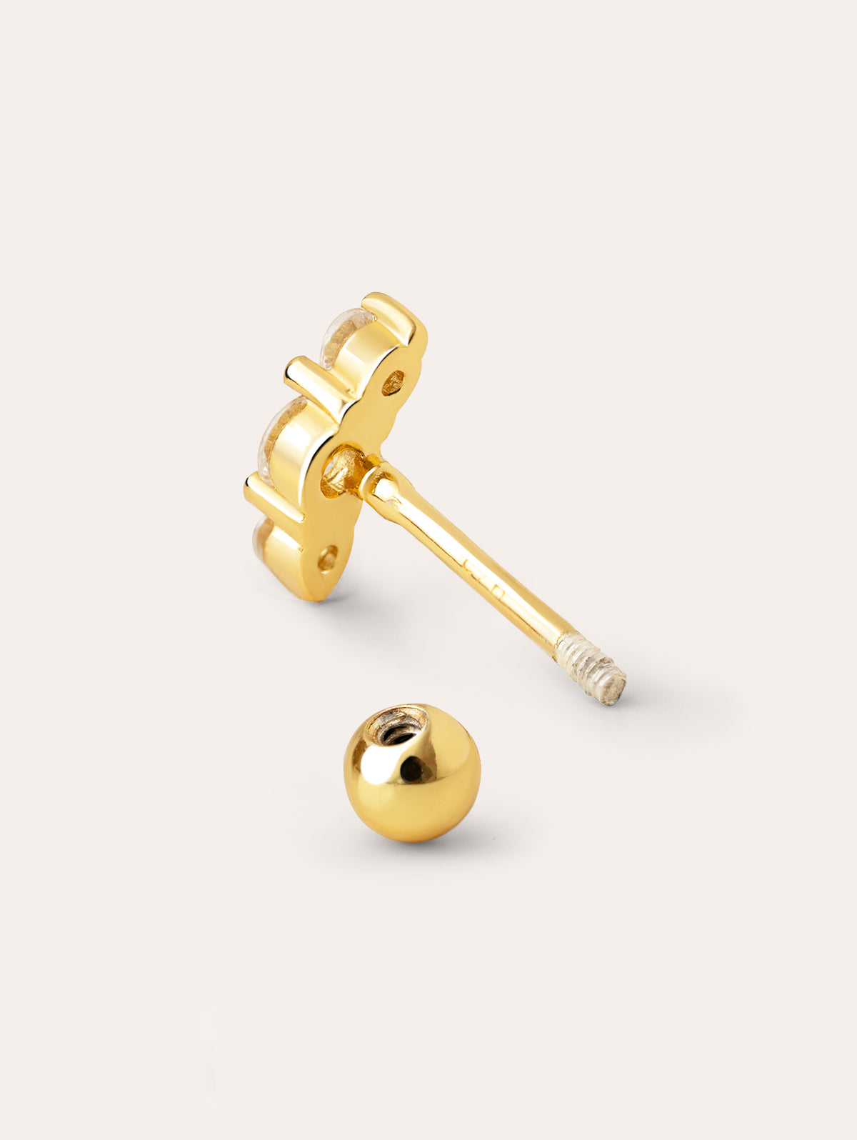 Freesia Spark Gold Single Earring – SINGULARU