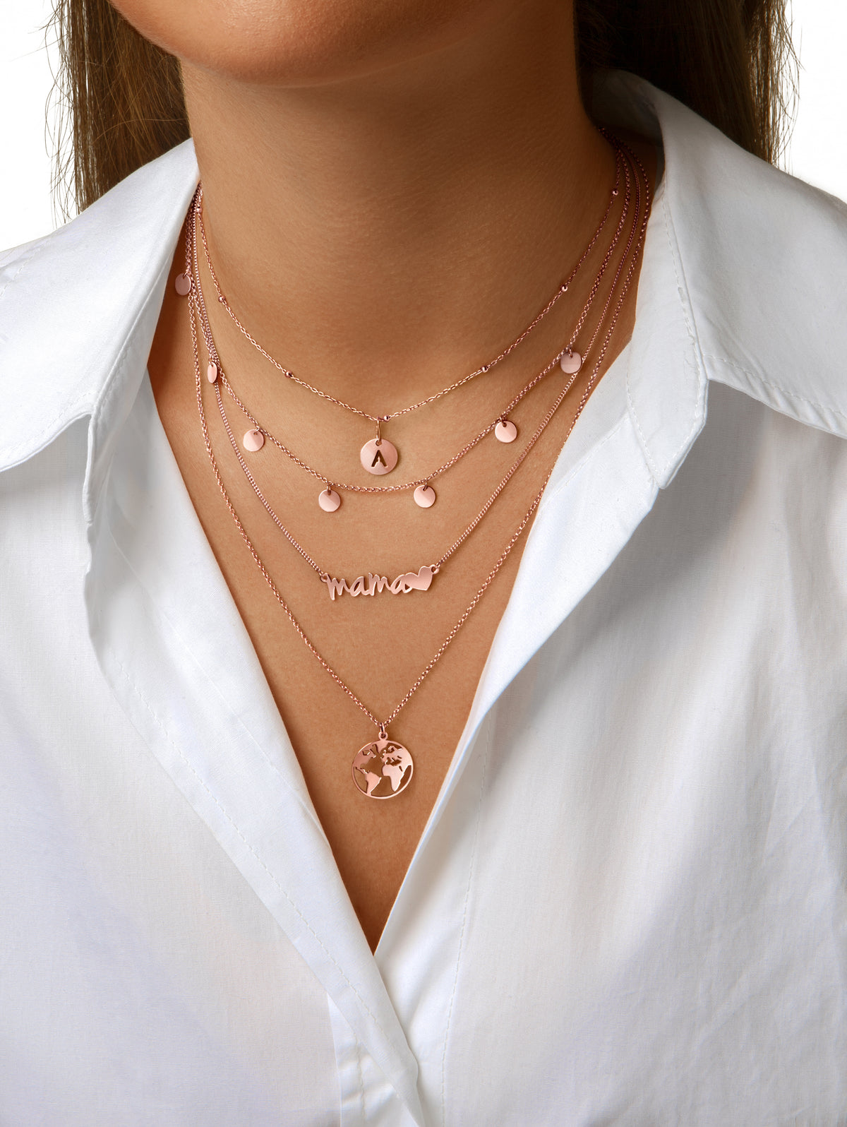 Mini Medallion Rose Gold Letter – SINGULARU