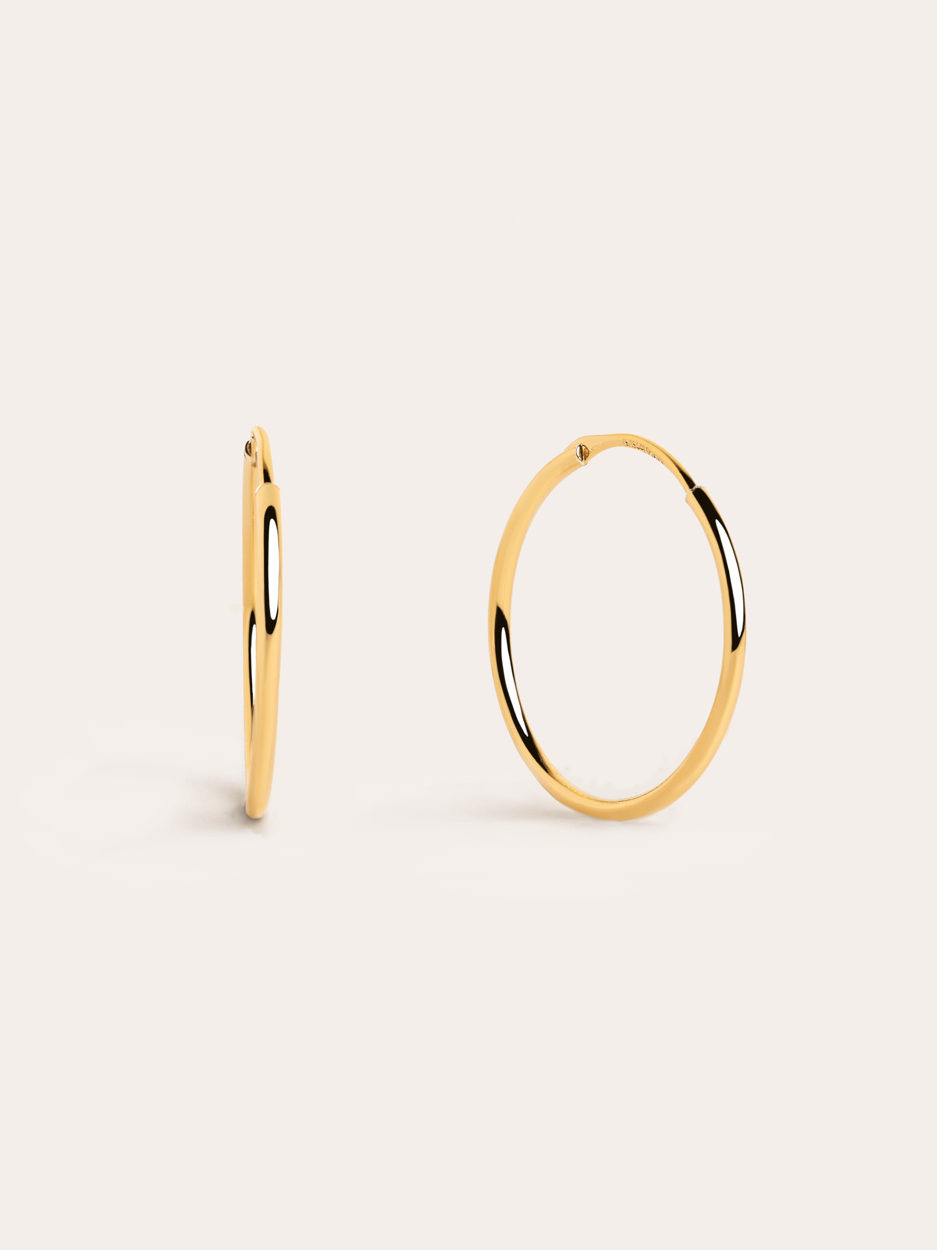 Ana M Gold Hoop Earrings – SINGULARU