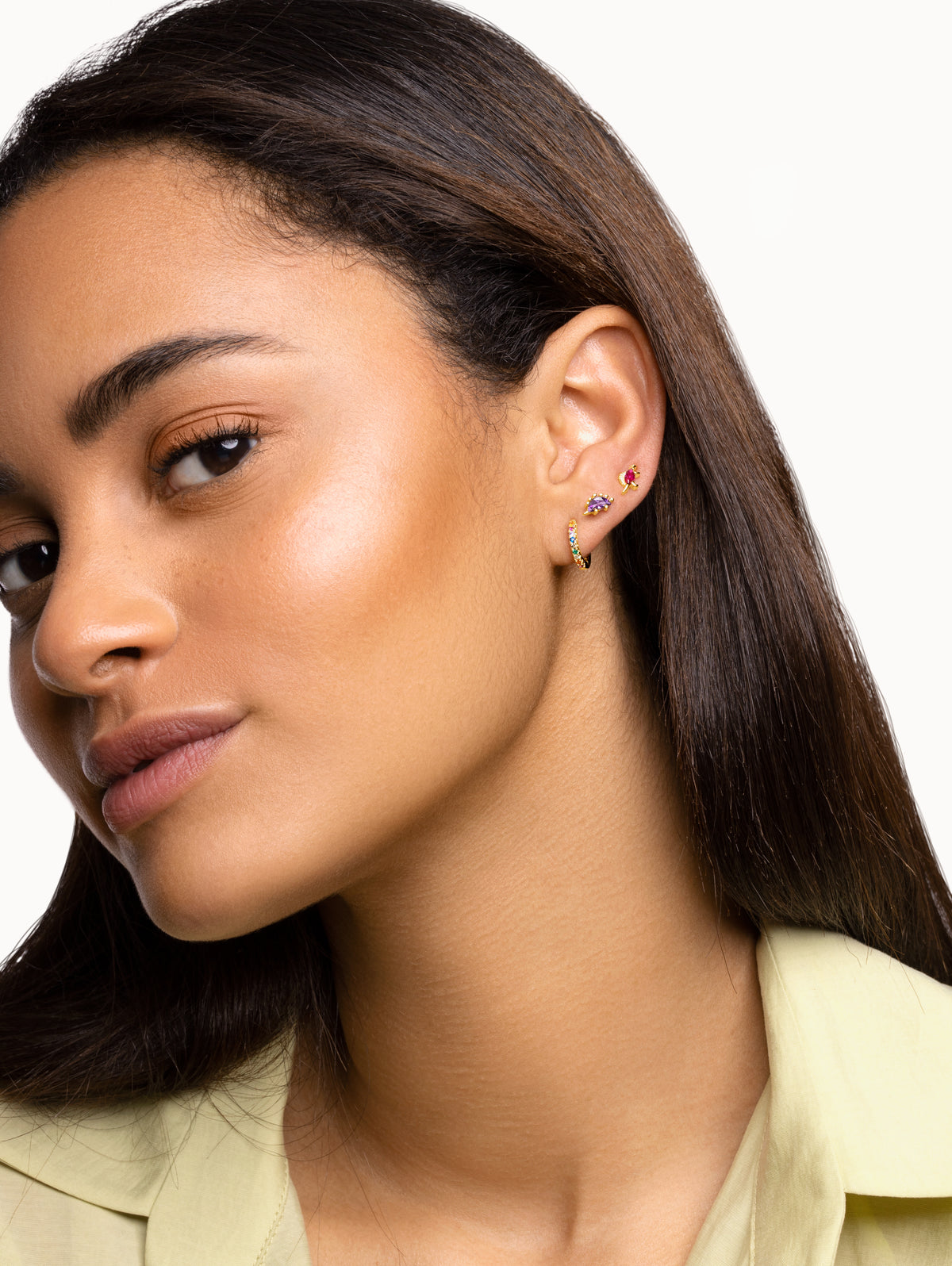 Dino Stegosaurus Lavande Gold Single Earring – SINGULARU